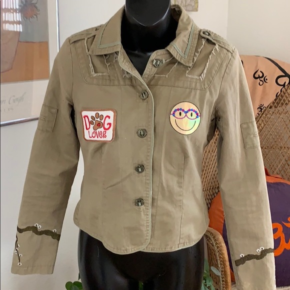 Cello | Jackets & Coats | Army Khaki Green Cute Jacket | Poshmark
